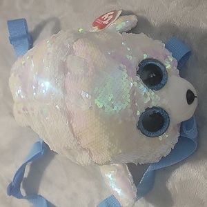 Ty | Accessories | Ty Fashion Flippy Sequin Purse Backpack Icy The Seal ...